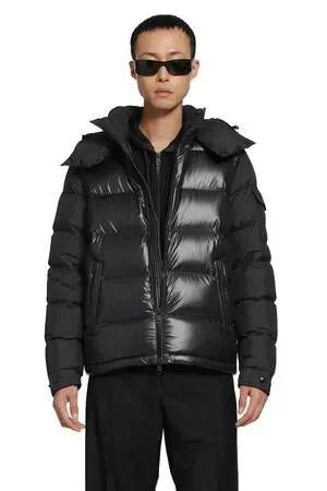 Moncler Maya Hooded Short Down Jacket - Black