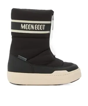 Moon Boot Park Strap Zip-front Quilted Boots - Black