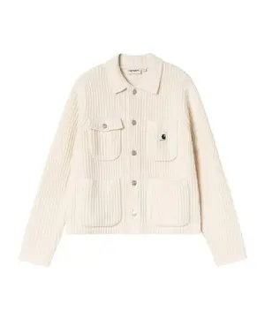 Carhartt Work In Progress Ribbed-knit Cardigan - Natural