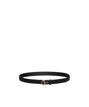 Gucci Half-horsebit Buckle Thin Belt - Black