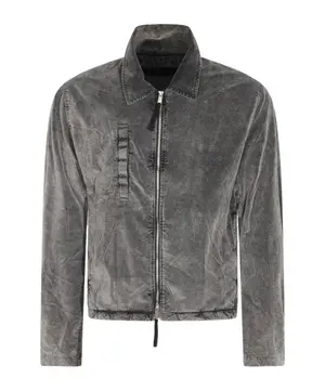 THOM KROM Washed Collar Jacket - Ash