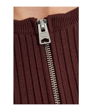 ALLSAINTS Ribbed Long Sleeve Zip Knit