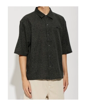 ALLSAINTS Leopard Print Short Sleeve Shirt