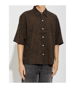 ALLSAINTS Leopard Print Short Sleeve Shirt