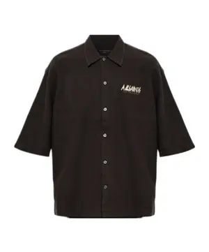 ALLSAINTS Logo Short Sleeve Shirt - Black