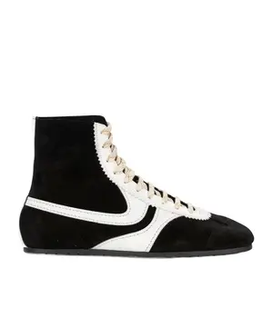 Dries Van Noten Round Toe Lace-up Sneakers - Black