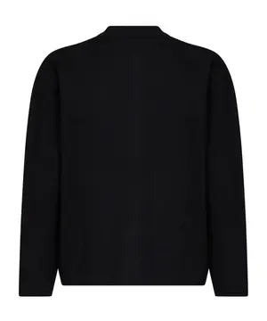HEVO Long-sleeved Knitted Polo Shirt - Black