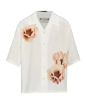ALLSAINTS Floral Camp Collar Short Sleeve Shirt