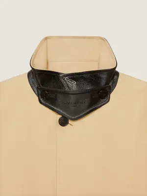 Givenchy Car Coat In Cotton With Checked Reverse