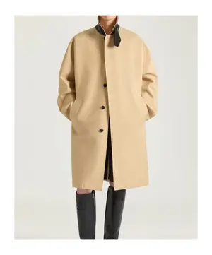 Givenchy Car Coat In Cotton With Checked Reverse