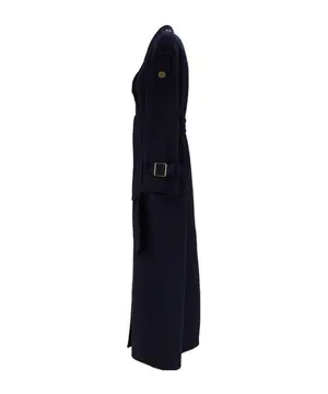 Elisabetta Franchi Double Breasted Belted Trench Coat