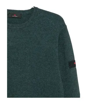 Peuterey Logo-patch Crew-neck Sweater - Green