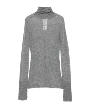 Elisabetta Franchi Roll-neck Wool Top - Gray