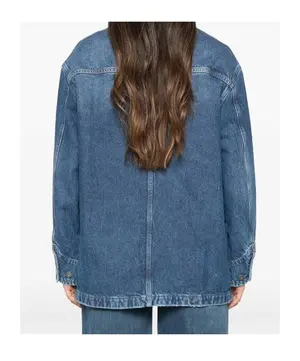 Simkhai Leather Collar Denim Jacket