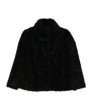 Herno Faux-fur High-neck Coat - Black