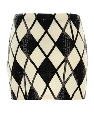 Blumarine Geometric Embroidered Mini Skirt
