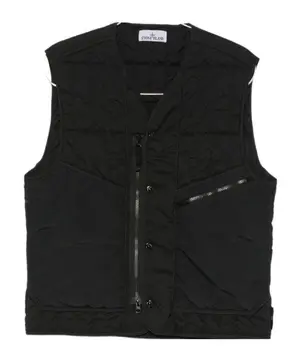 Stone Island V-neck Vest - Black