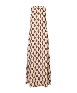 F.R.S FOR RESTLESS SLEEPERS Long Crewneck Geometric Print Dress - No