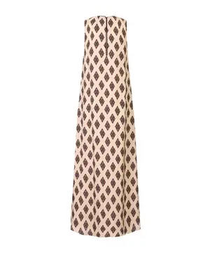 F.R.S FOR RESTLESS SLEEPERS Long Crewneck Geometric Print Dress