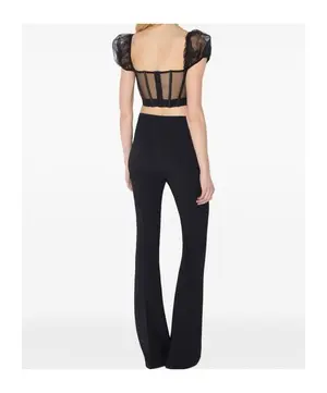 Elisabetta Franchi Trousers In Double Layer Stretch Crêpe