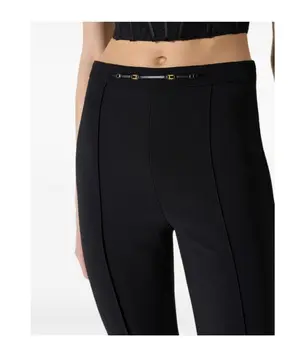 Elisabetta Franchi Trousers In Double Layer Stretch Crêpe