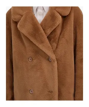 Herno Double-breasted Faux Fur Coat