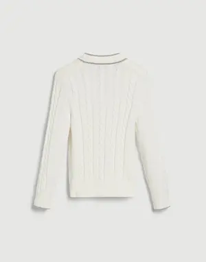 Brunello Cucinelli Cotton Cable Knit Cardigan With Logo