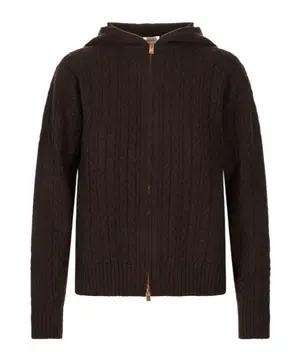 Agnona Long-sleeved Knitted Cardigan - Black