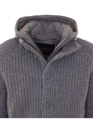 Herno Button-front Long-sleeve Knit Cardigan