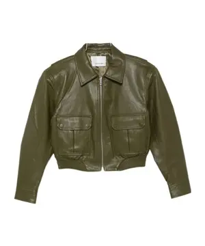 THE FRANKIE SHOP Leather Outerwear - Green