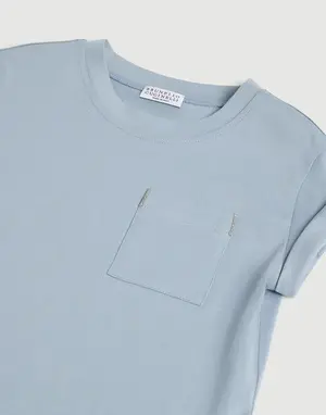 Brunello Cucinelli Cotton Jersey T-shirt With Monili