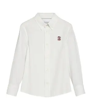 Brunello Cucinelli Embroidered Long-sleeve Shirt