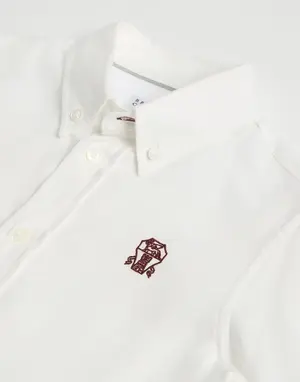 Brunello Cucinelli Embroidered Long-sleeve Shirt
