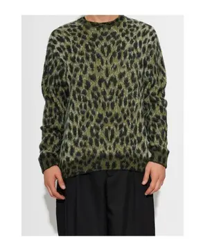 LANEUS Leopard-pattern Sweater