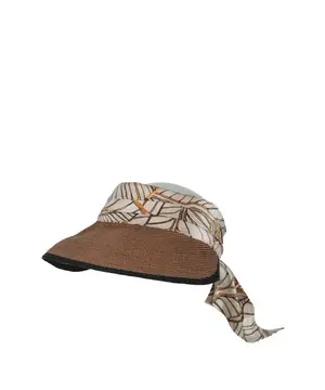 Brunello Cucinelli Multicolor Woven Widebrim Hat - Brown