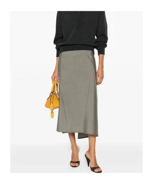 Victoria Beckham Pressed Tailored Midi Skirt