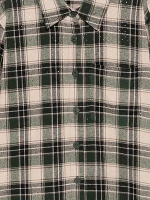 P.a.r.o.s.h Plaid Shirt With Rhinestone Embellishment