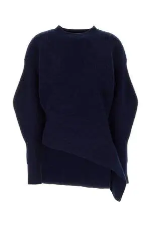 Givenchy GIVENCHY Melange Stretch Wool Blend Sweater Blue