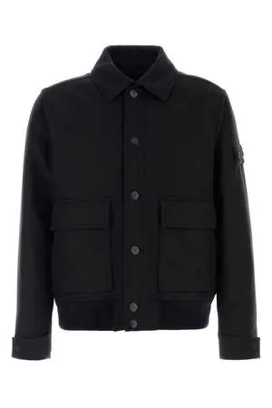 Stone Island Wool Blend Jacket - Black
