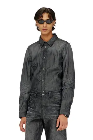 DIESEL® Shirt In Creased Denim