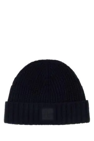 Stone Island Cashmere Beanie Hat - Blue