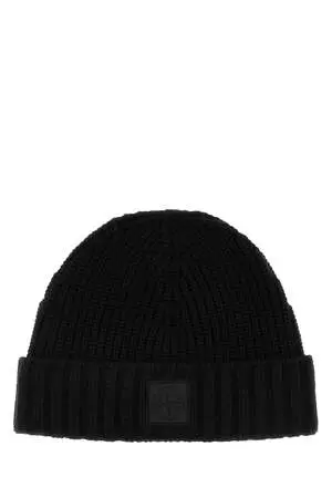 Stone Island Cashmere Beanie Hat - Black