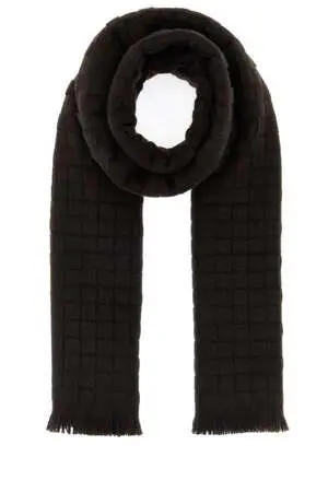 Bottega Veneta Dark Cashmere Scarf - Brown