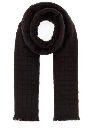 Bottega Veneta Dark Cashmere Scarf - Brown