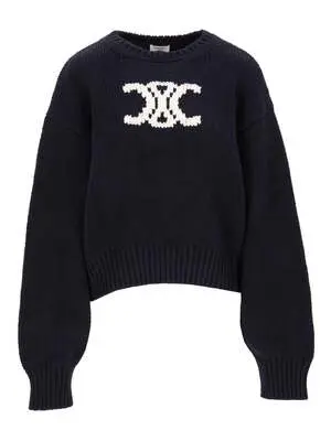CELINE CELINE Triomphe Jacquard Knit Sweater