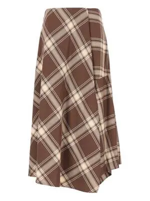 Max Mara Wool Batavia Skirt - Brown