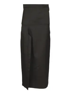 LEMAIRE Wool Blend Panel Midi Skirt - Black