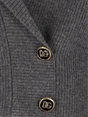 Dolce & Gabbana Virgin Wool Buttoned Cardigan - Gray
