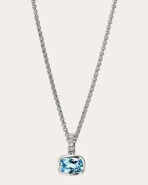 John Hardy Topaz & Diamond Heishi Gem Pendant Necklace - Blue