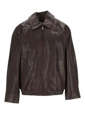 Max Mara Leather Jacket - Brown